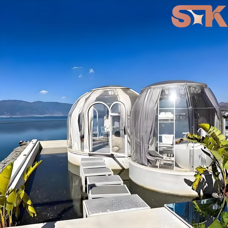 High-end outdoor panoramic bubble house dome group