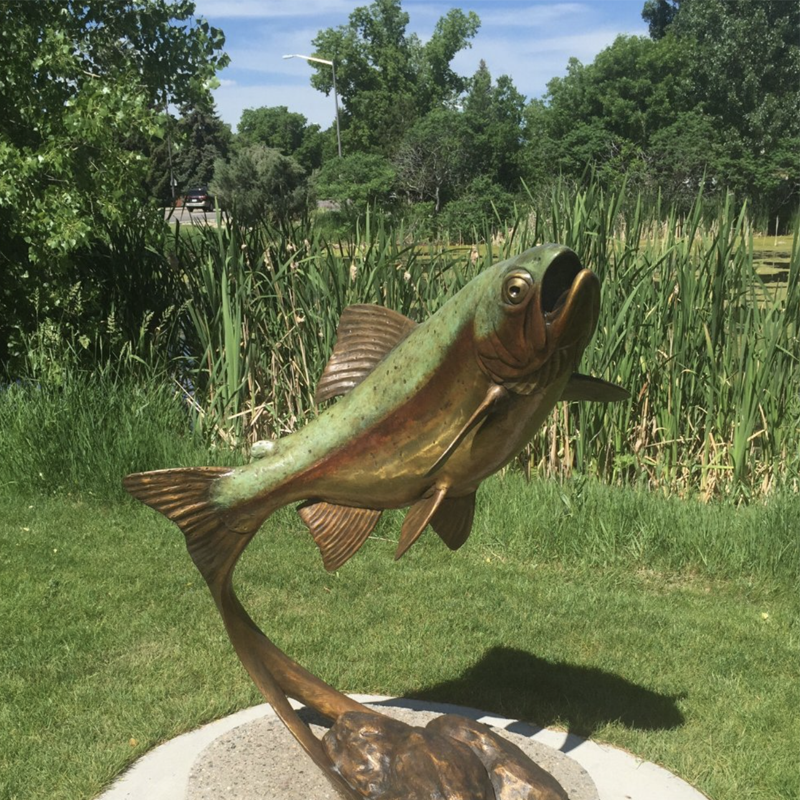 Bronze Fish Sculpture, Bronze Fish Statue, Fish Bronze Sculpture