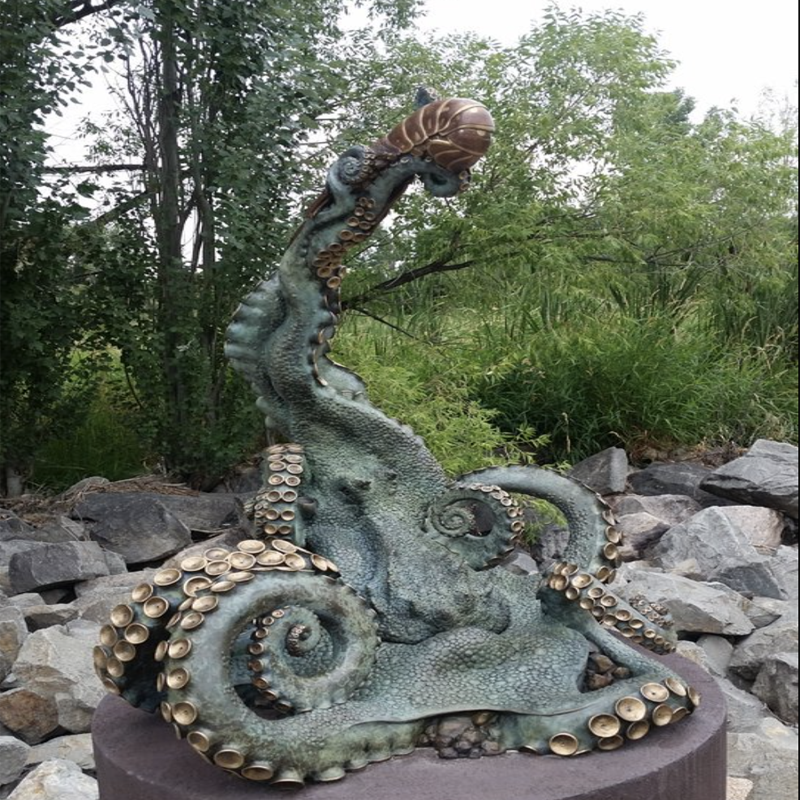 Bronze Octopus Sculpture, Octopus Bronze Sculpture