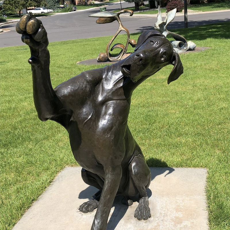 Bronze Dog Sculpture, Bronze Dog Statue