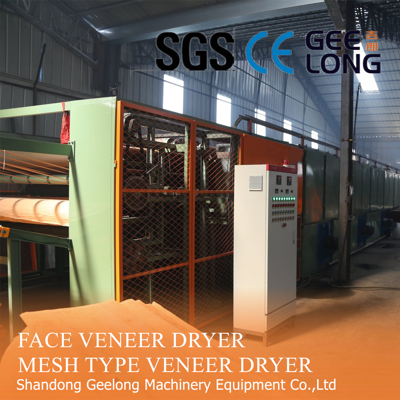 Geelong- Mesh Type Face Veneer Dryer Machine, Mesh Belt Veneer Dryer