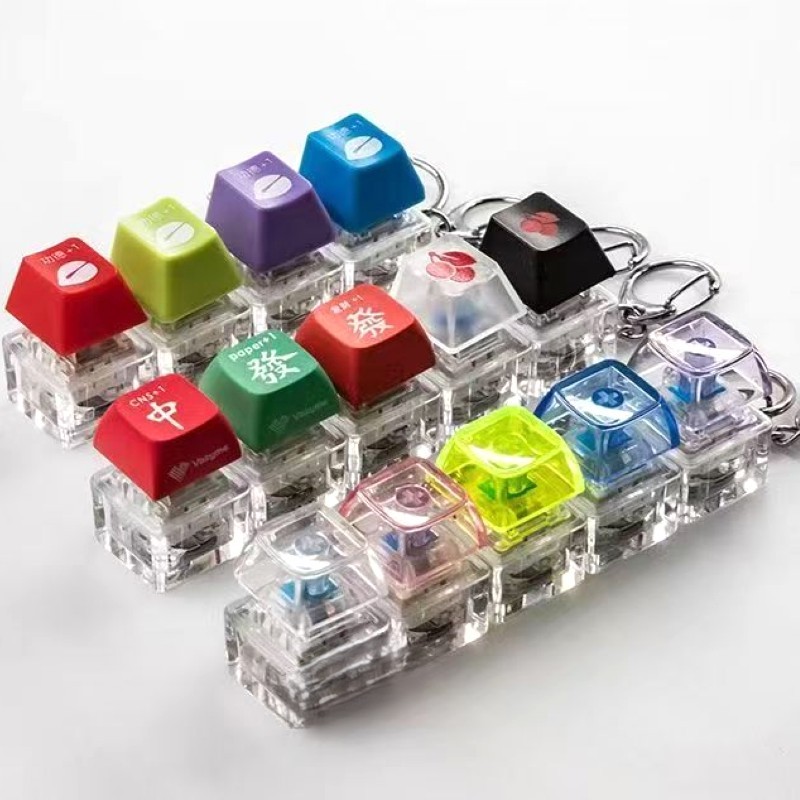 Customizable Stress-Relief Keycap Keychain Toy