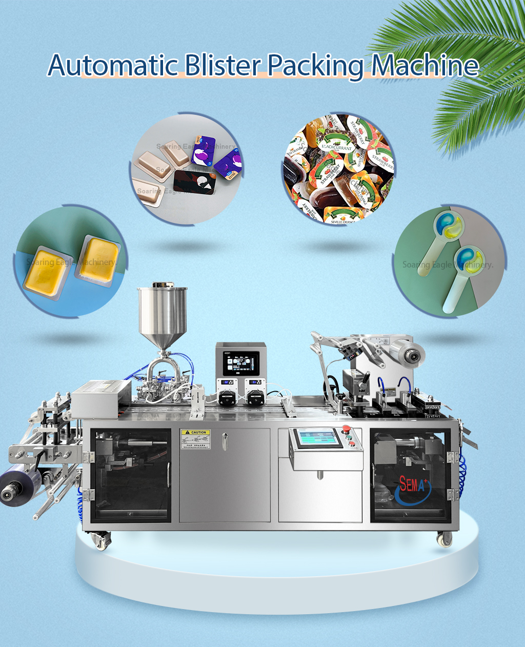 DPP Small Mini Automatic Double Pumps Blister Packing Machine For Honey ...
