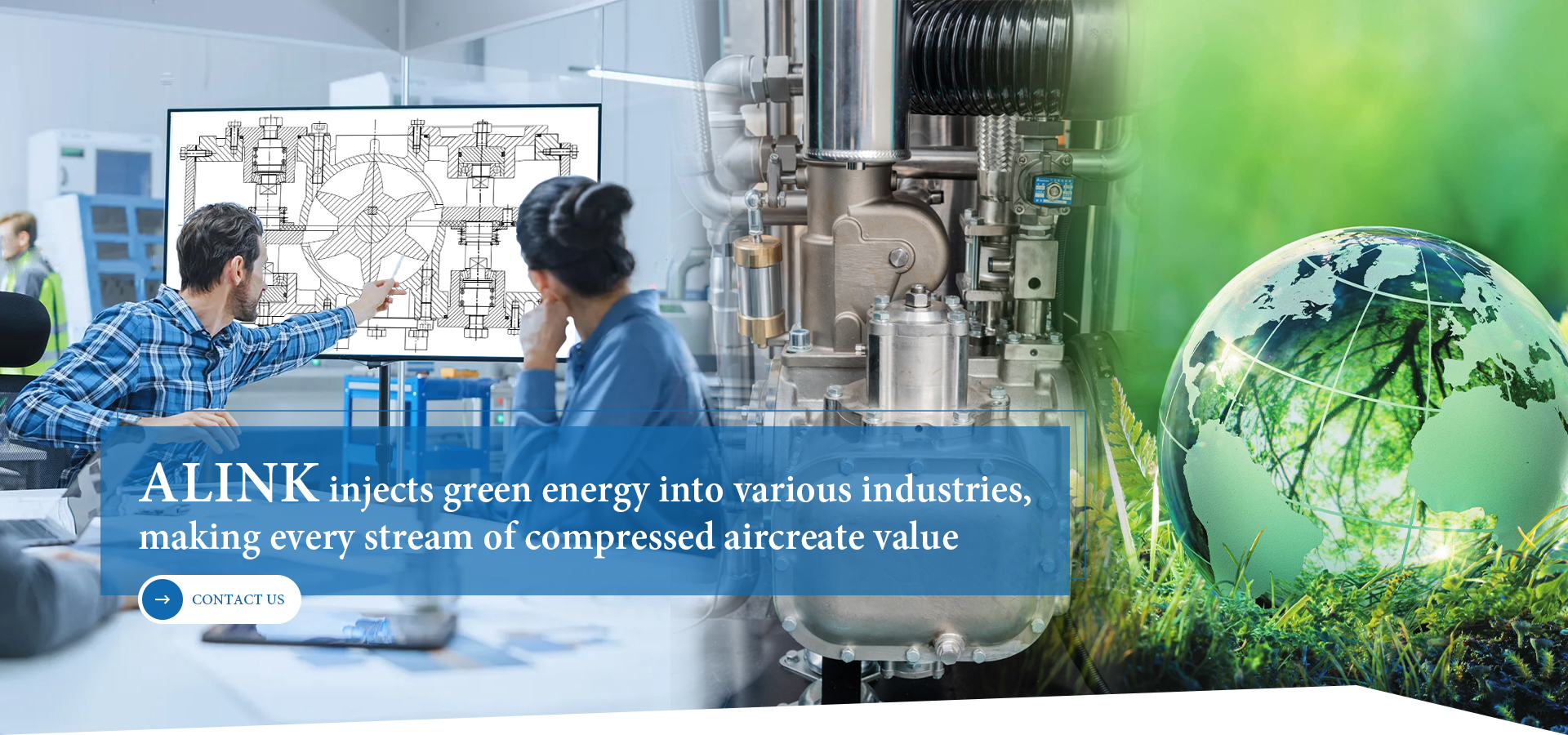 Two-stage compressed air compressor Exporter Alink Energy Equipment