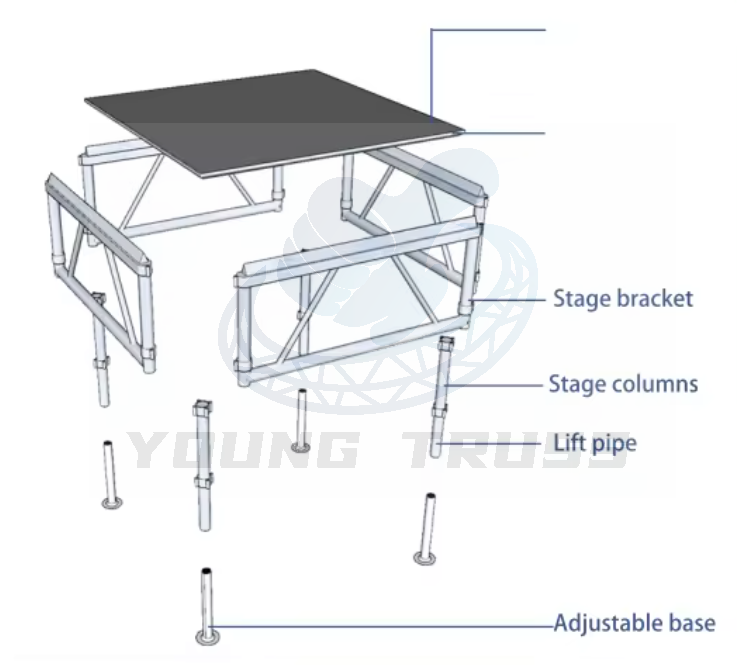 Portable Aluminum Stage Platform for Outdoor Events