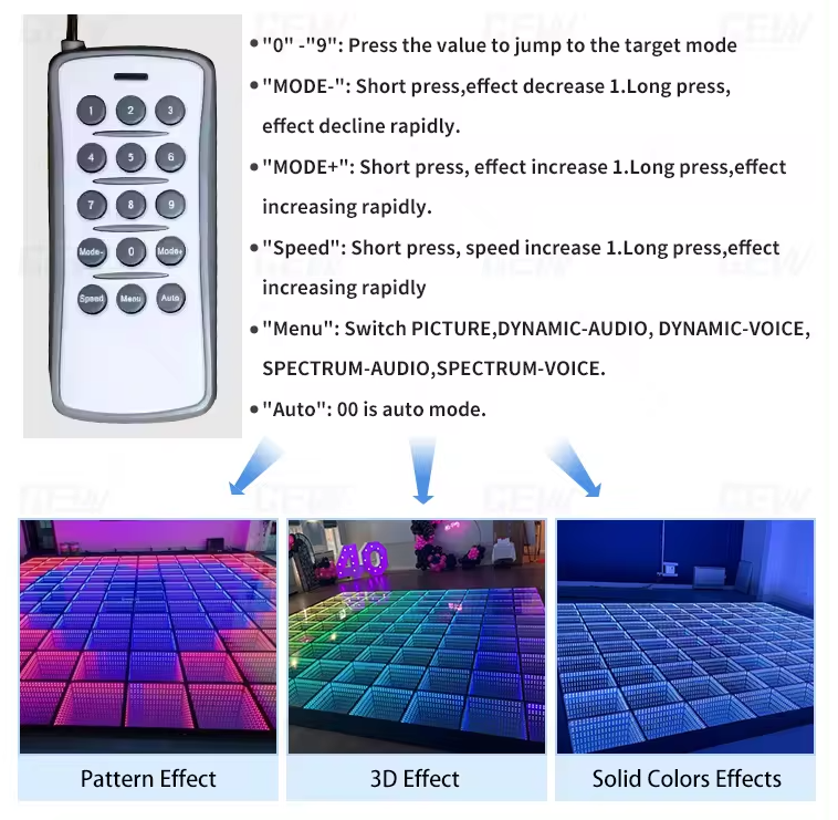 3D Wired Mirror Abyss LED Dance Floor for Ultimate Fun