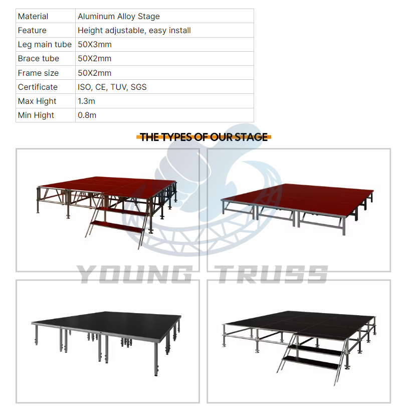 Portable Aluminum Mobile Show Stage for Events