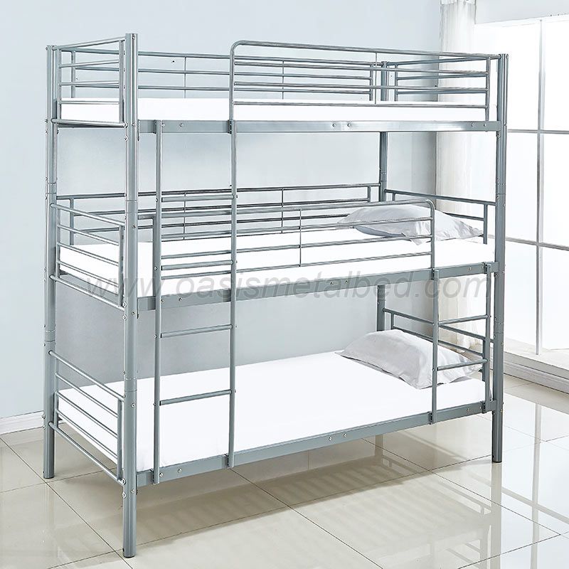 Metal triple bunk bed