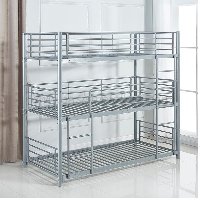 Metal triple bunk bed