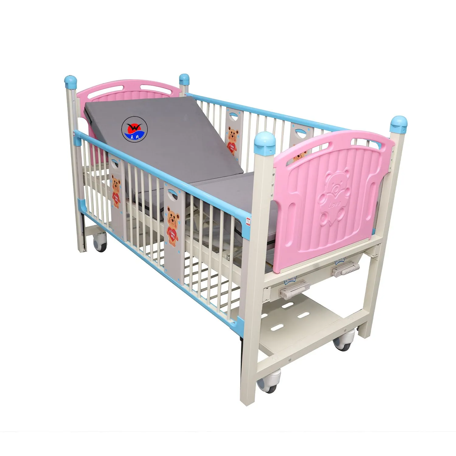 Manual Cartoon Hospital Pediatric Bed