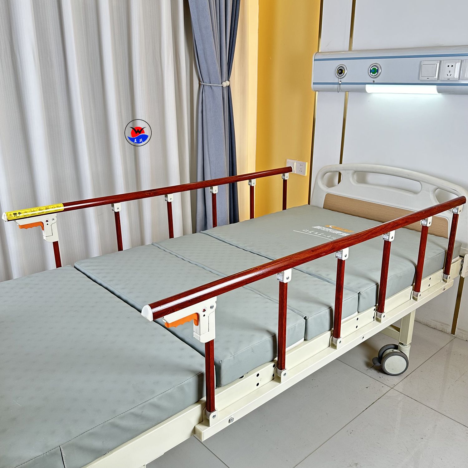 Metal Material Wood Grain Medical Guardrail