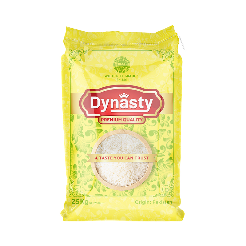 Dynasty 25KG Pakistan Long Grain White Rice Irri-6 5% Broken