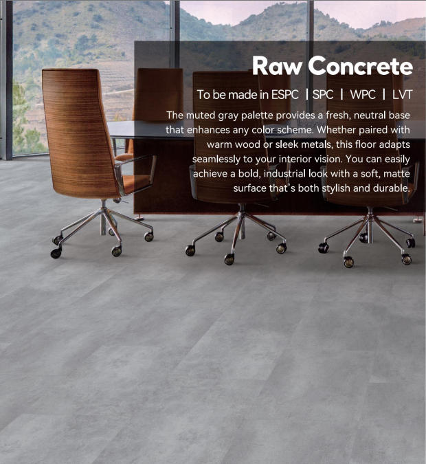 Raw Concrete KM567 | Natural Stone SPC Flooring | LVT Flooring