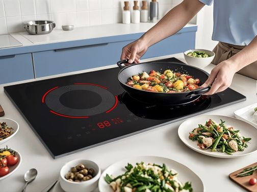 Double Burners Induction Hob: Large Display & Clear Control