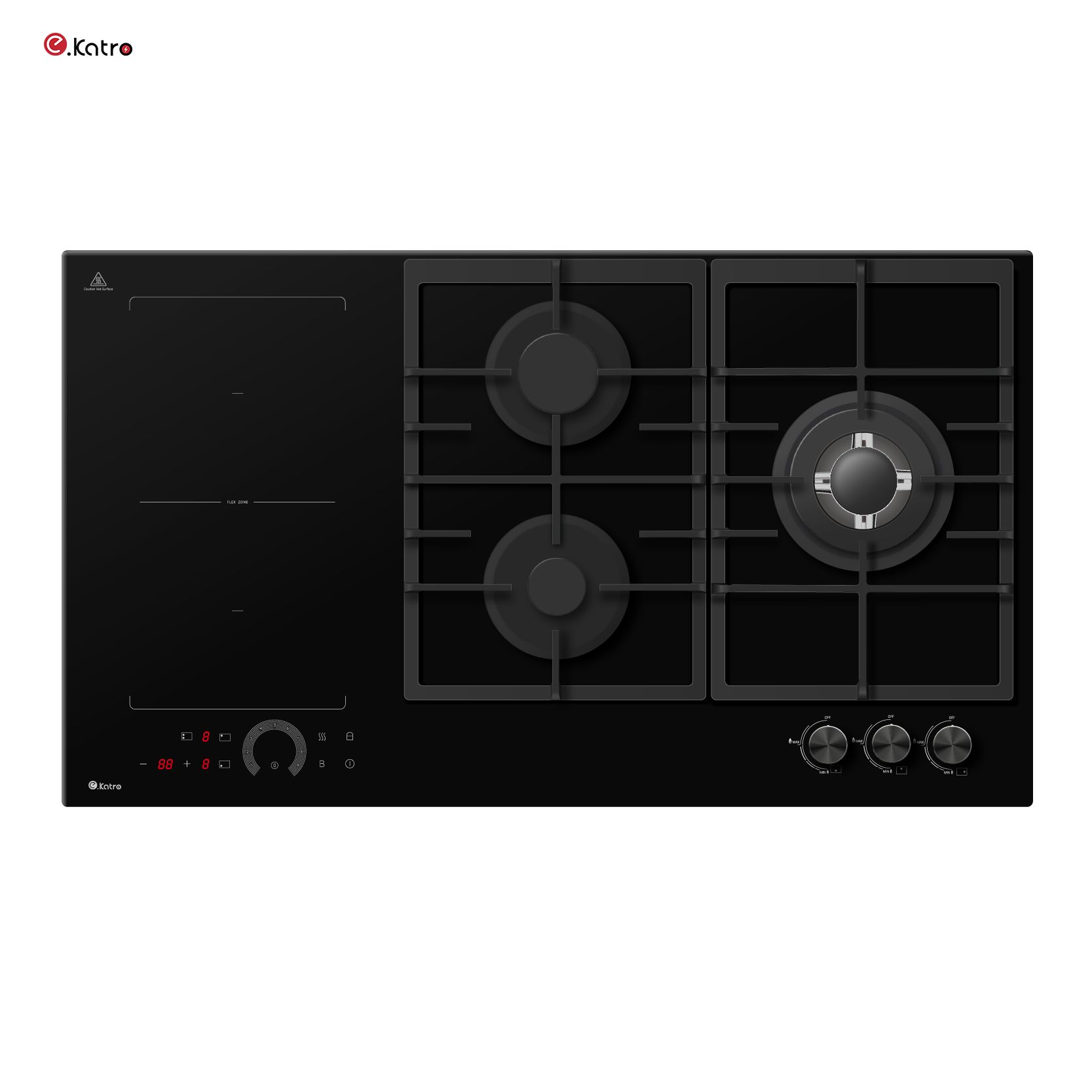 Five Zone Induction & Gas Hybrid Hob