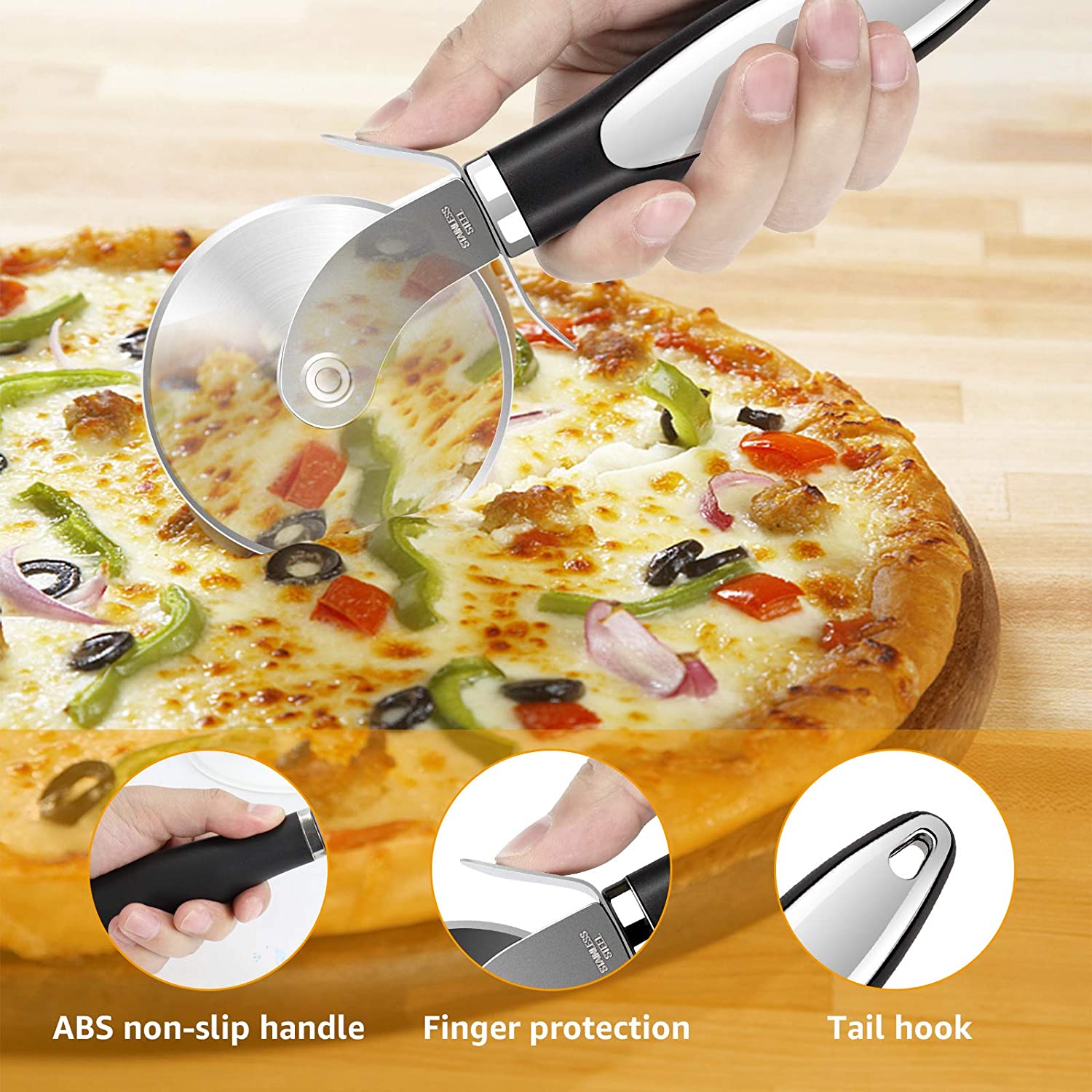 Premium Stainless Steel Pizza Rolling Cutter for Effortless Slicing ...