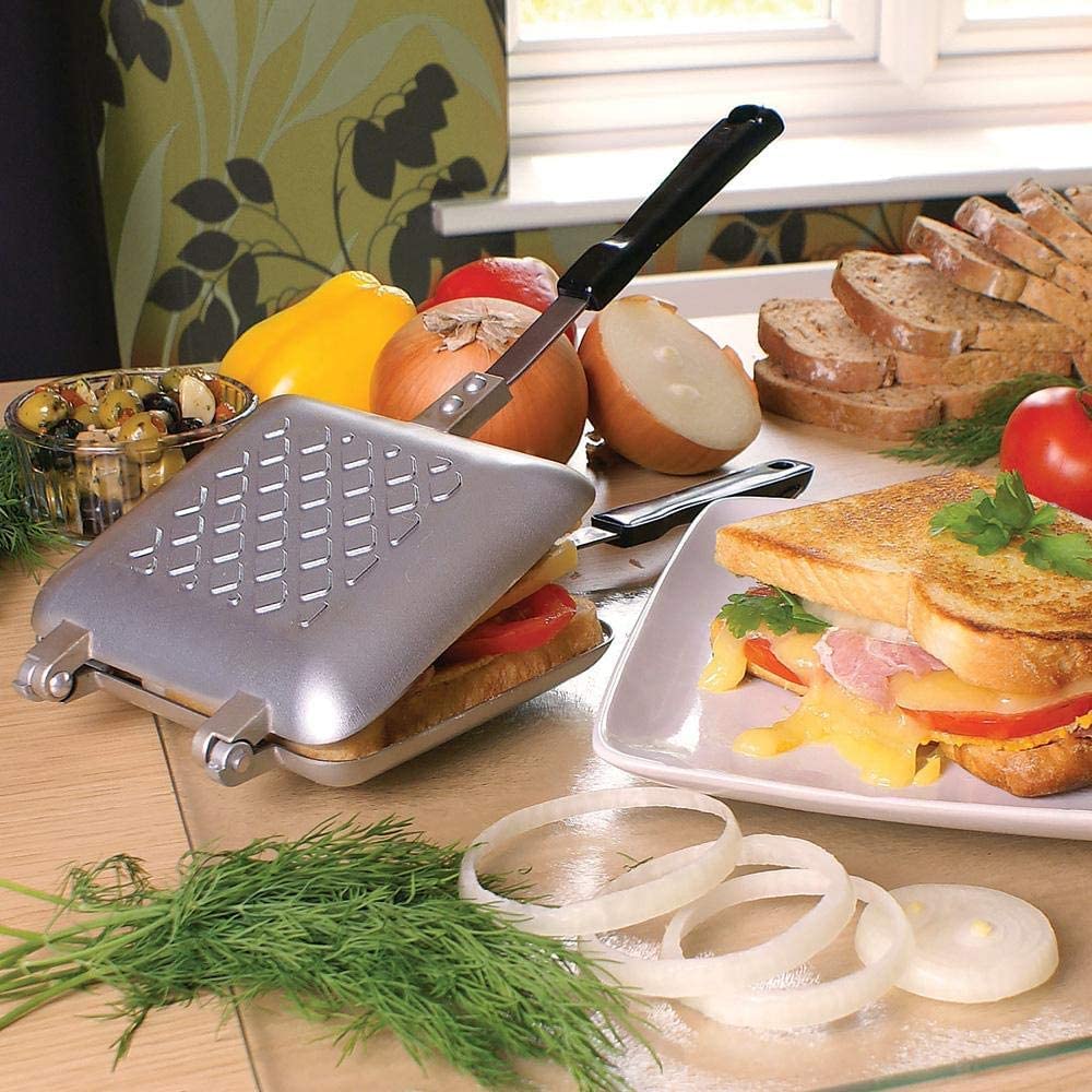 Cast Aluminum Grilled Cheese Iron: Perfect Sandwich Maker for Delicious ...