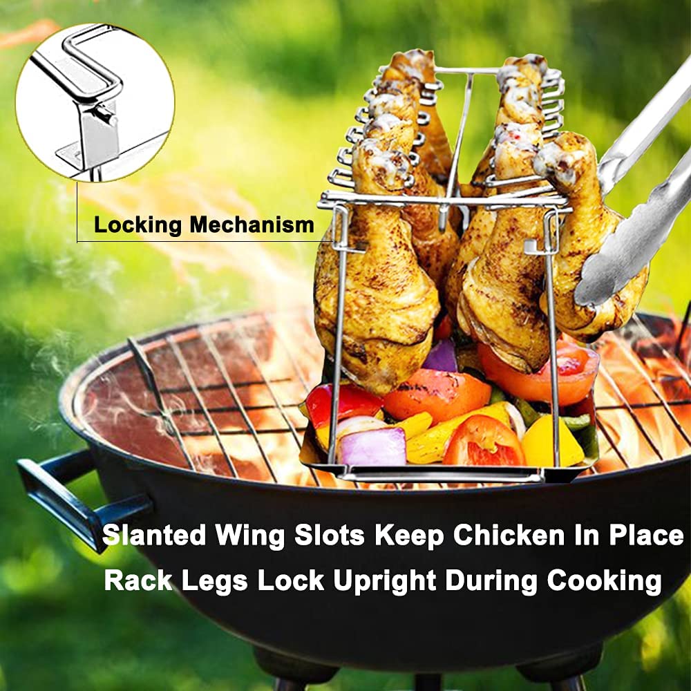 Maximize Flavor with Chicken Leg & Wing Rack for Grill, Smoker & Oven ...