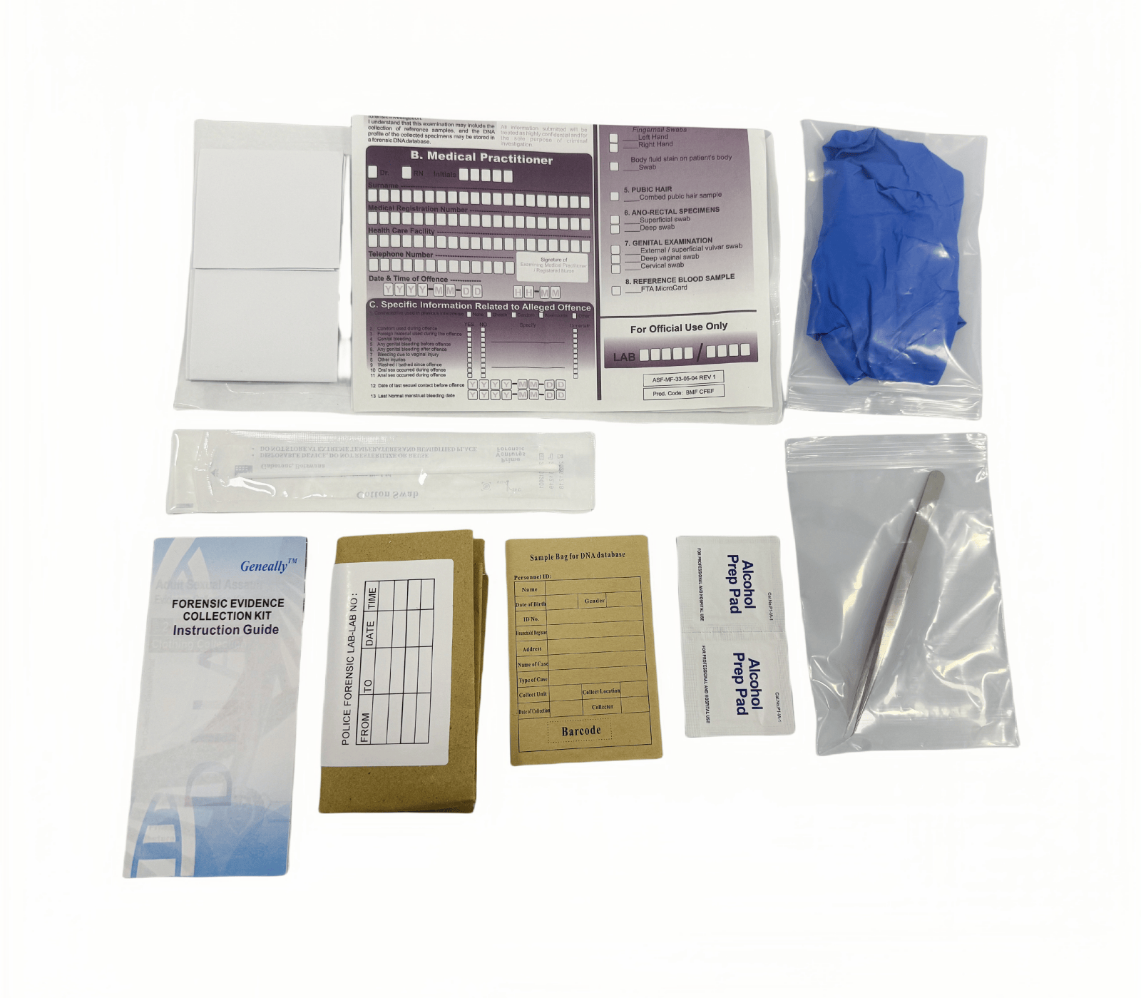 Explosives Residue Evidence Collection Kit (EXR)