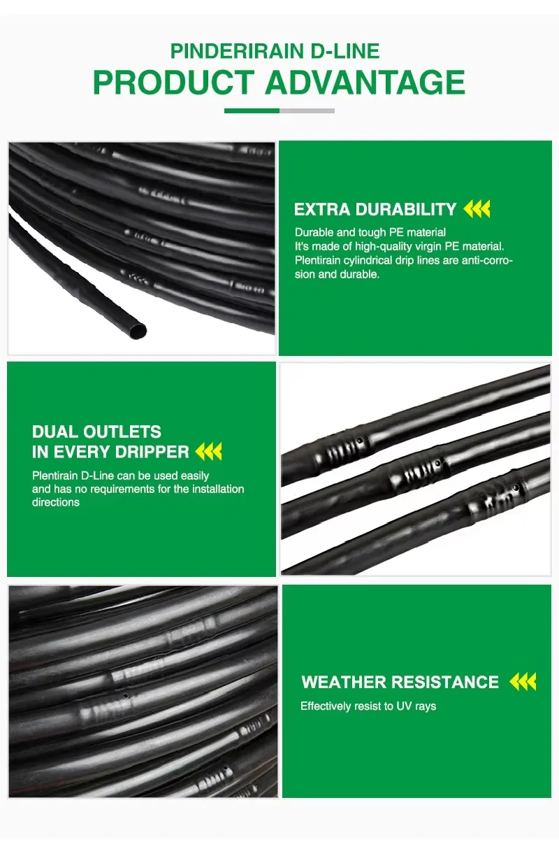 Agricultural Irrigation Drip Irrigation Pipe with Inner Cylindrical Dripper