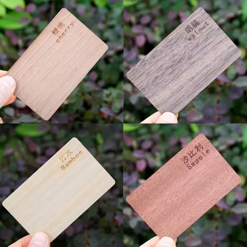 DIFFERENT FROM THE PLASTIC CARDS, WOODEN CARDS ARE 100% ECO FRIENDLY