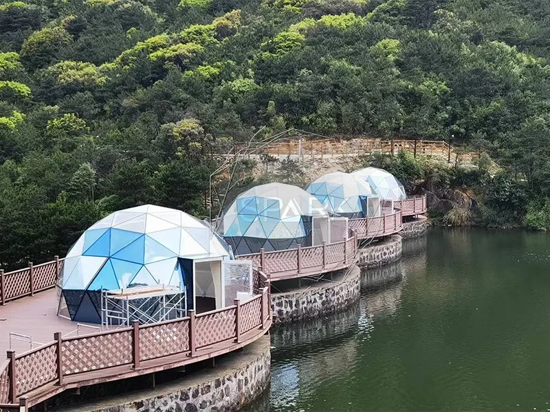 Triangular Geodesic Glass Dome Tent