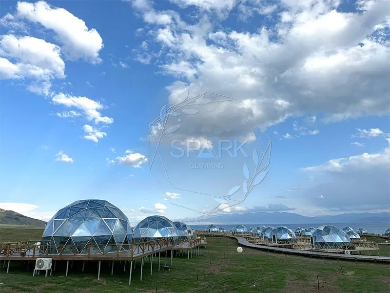 Triangular Geodesic Glass Dome Tent