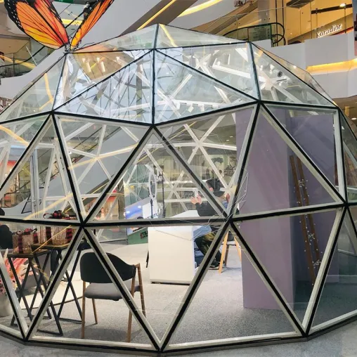 Triangular Geodesic Glass Dome Tent
