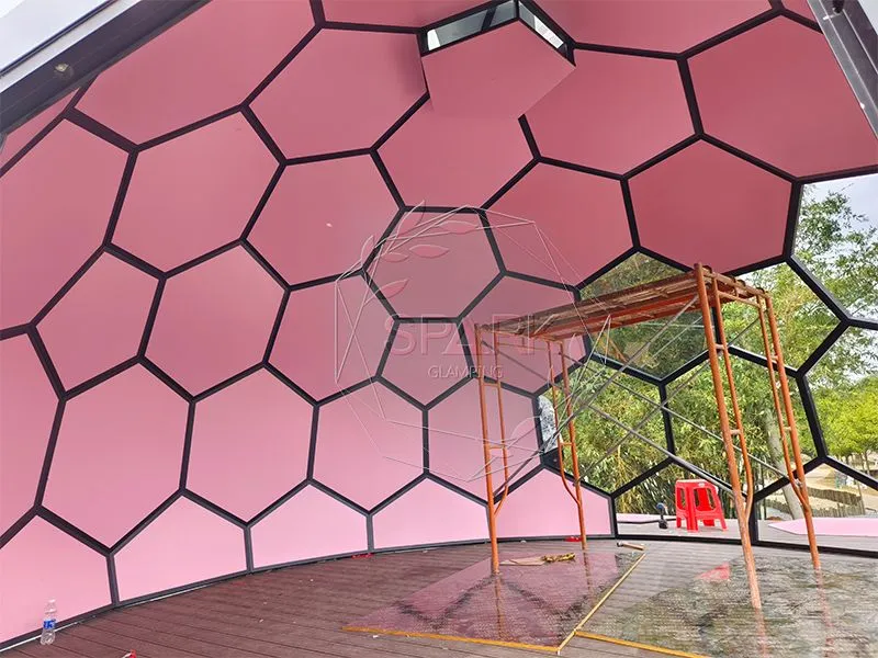 Triangular Geodesic Glass Dome Tent