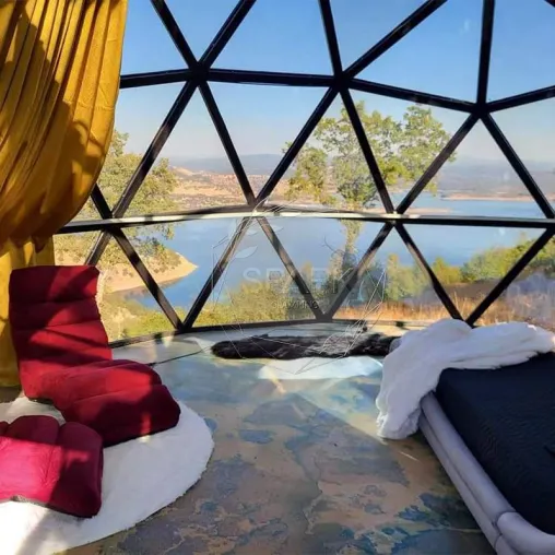 Triangular Geodesic Glass Dome Tent