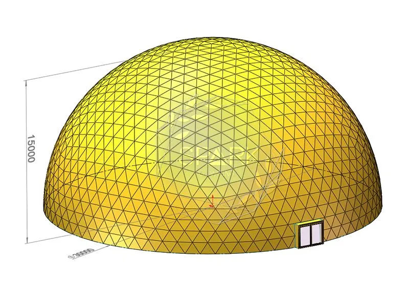 Triangular Geodesic Glass Dome Tent