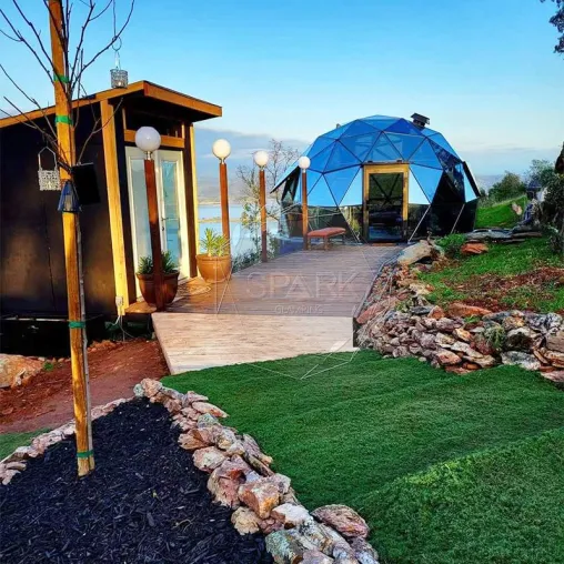 Triangular Geodesic Glass Dome Tent