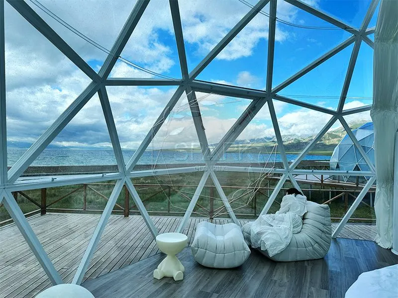 Triangular Geodesic Glass Dome Tent