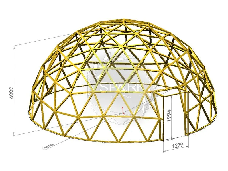 Triangular Geodesic Glass Dome Tent