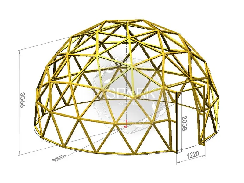 Triangular Geodesic Glass Dome Tent