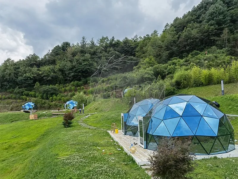 Triangular Geodesic Glass Dome Tent