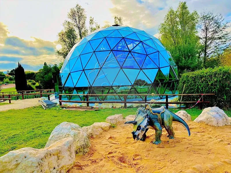 Triangular Geodesic Glass Dome Tent
