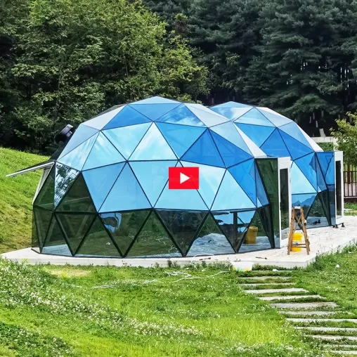 Triangular Geodesic Glass Dome Tent