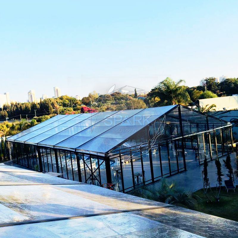 Luxury 25x40m Glass Marquee Tent for Elegant Events