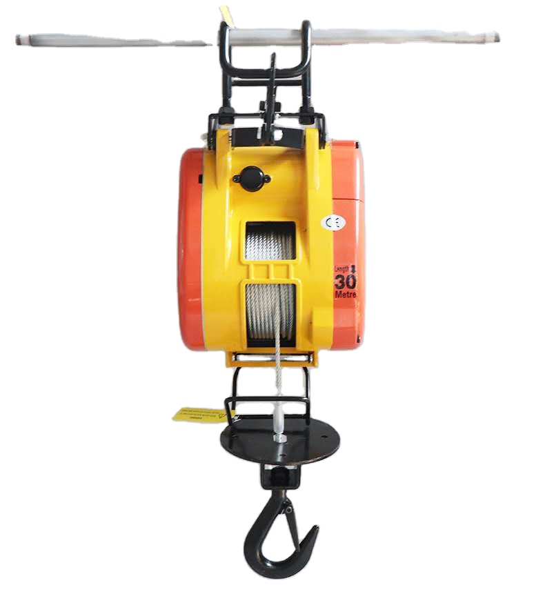 SK High Speed Mini Electric Wire Rope Hoist: 160-500kg with 30m Rope