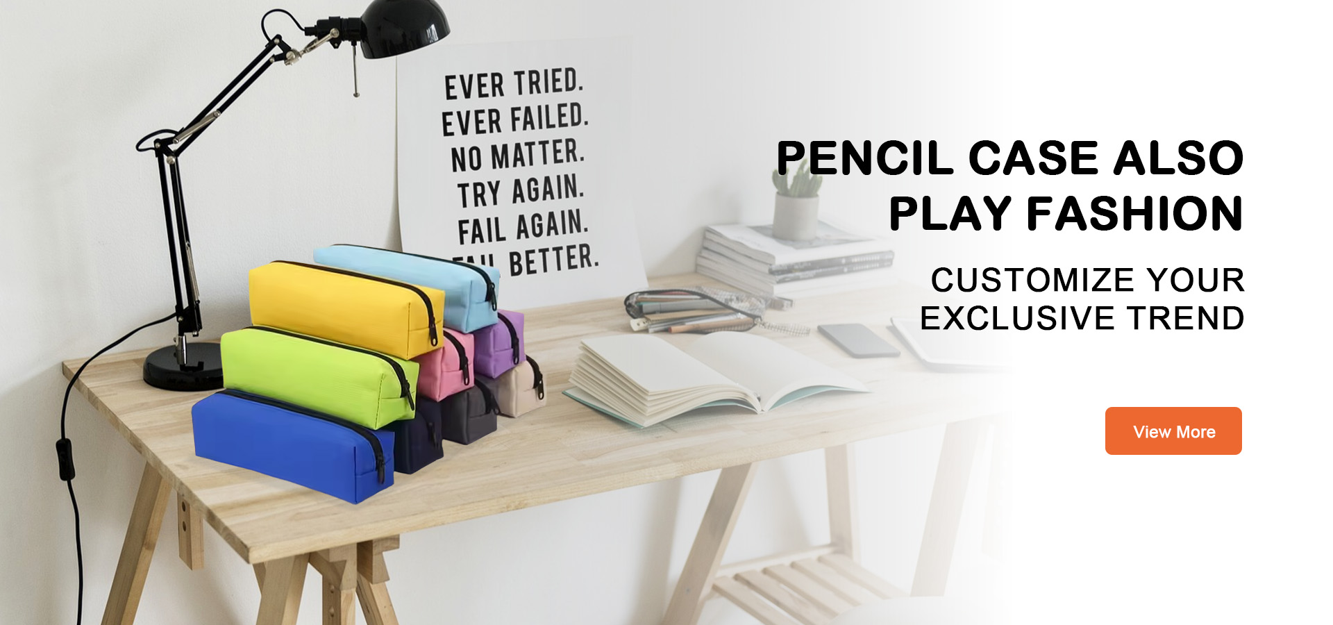 Trendy Canvas Pencil Case - Eco-Friendly & Durable Lemon Stationery