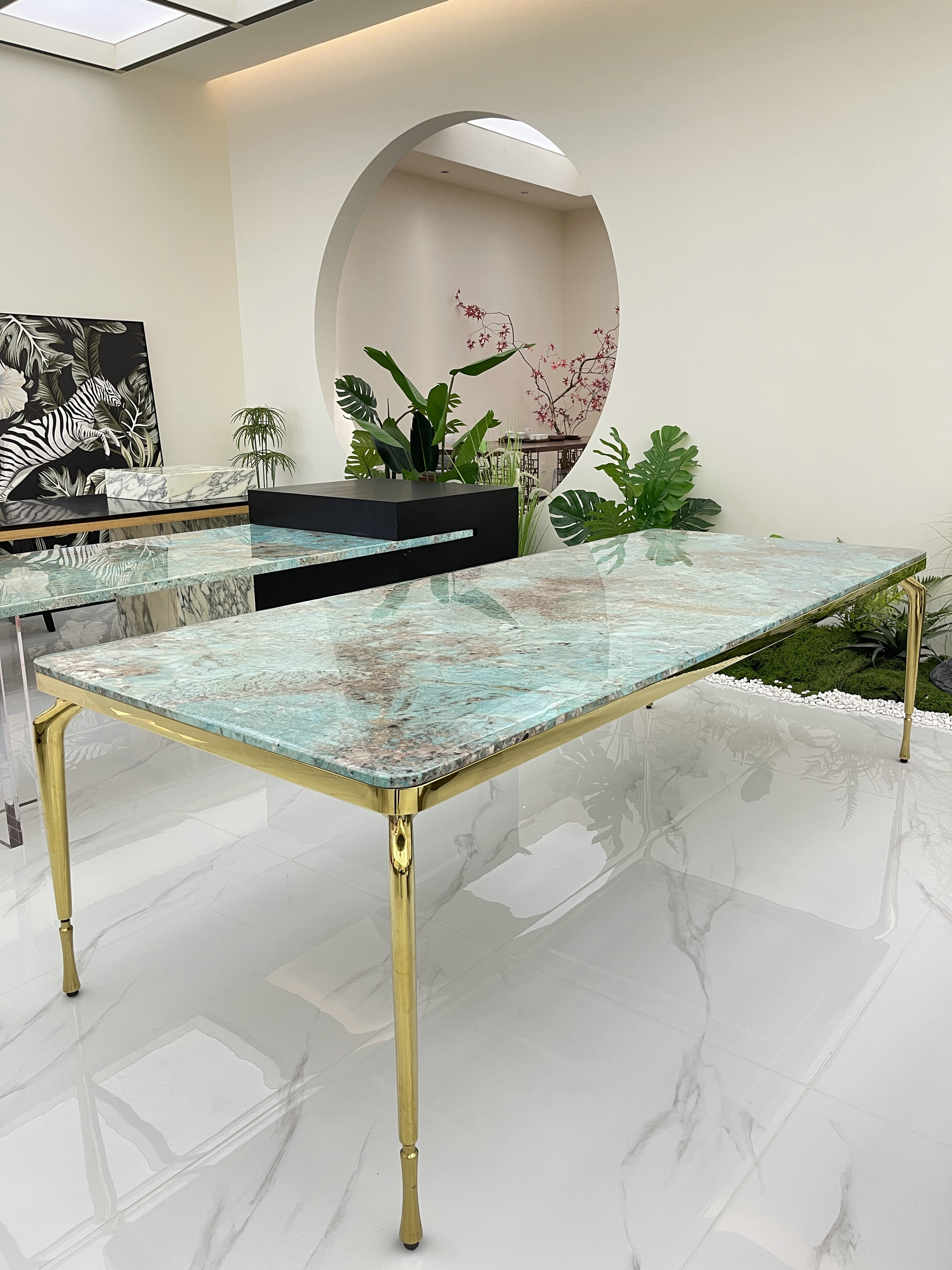 Amazon Green Marble Dining Table - Custom Sizes, Quality Assurance ...