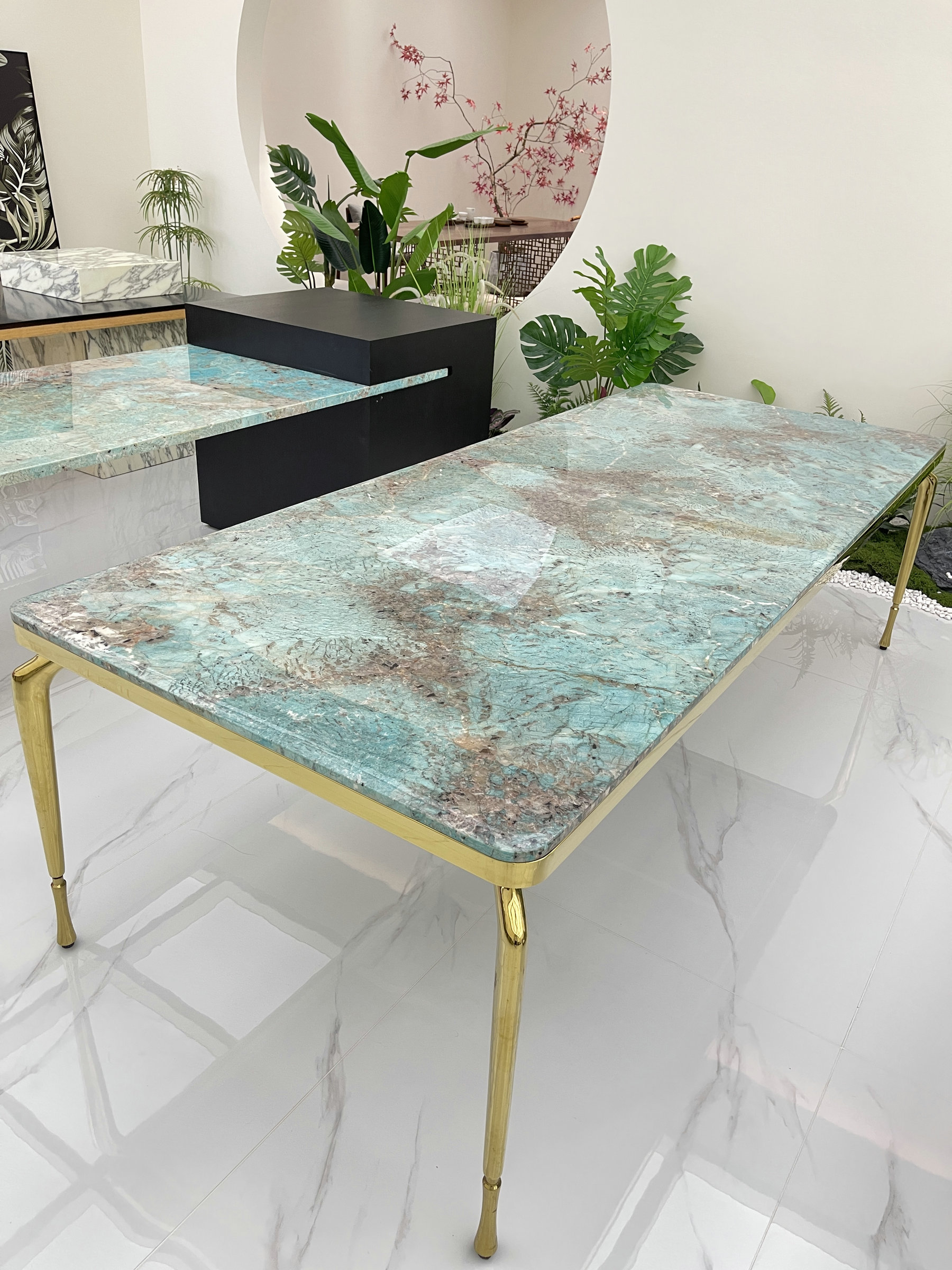 Amazon Green Marble Dining Table - Custom Sizes, Quality Assurance ...
