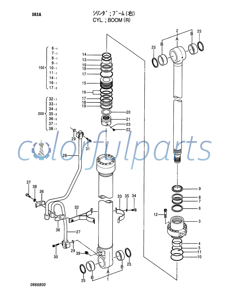 HITACHI EX120-5 excavator Boom Cylinder Seal Kit 4364912
