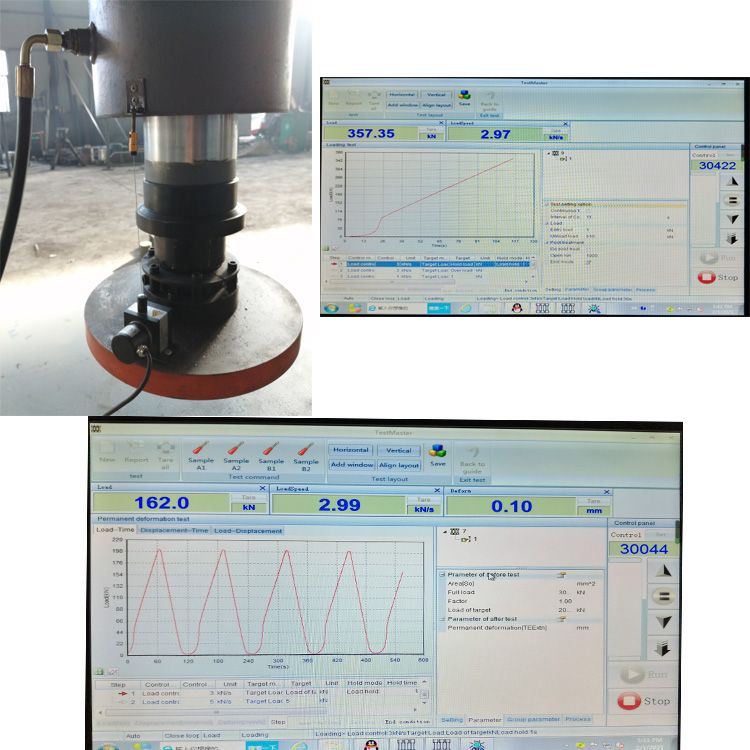 computer controlled manhole cover compression testing machine