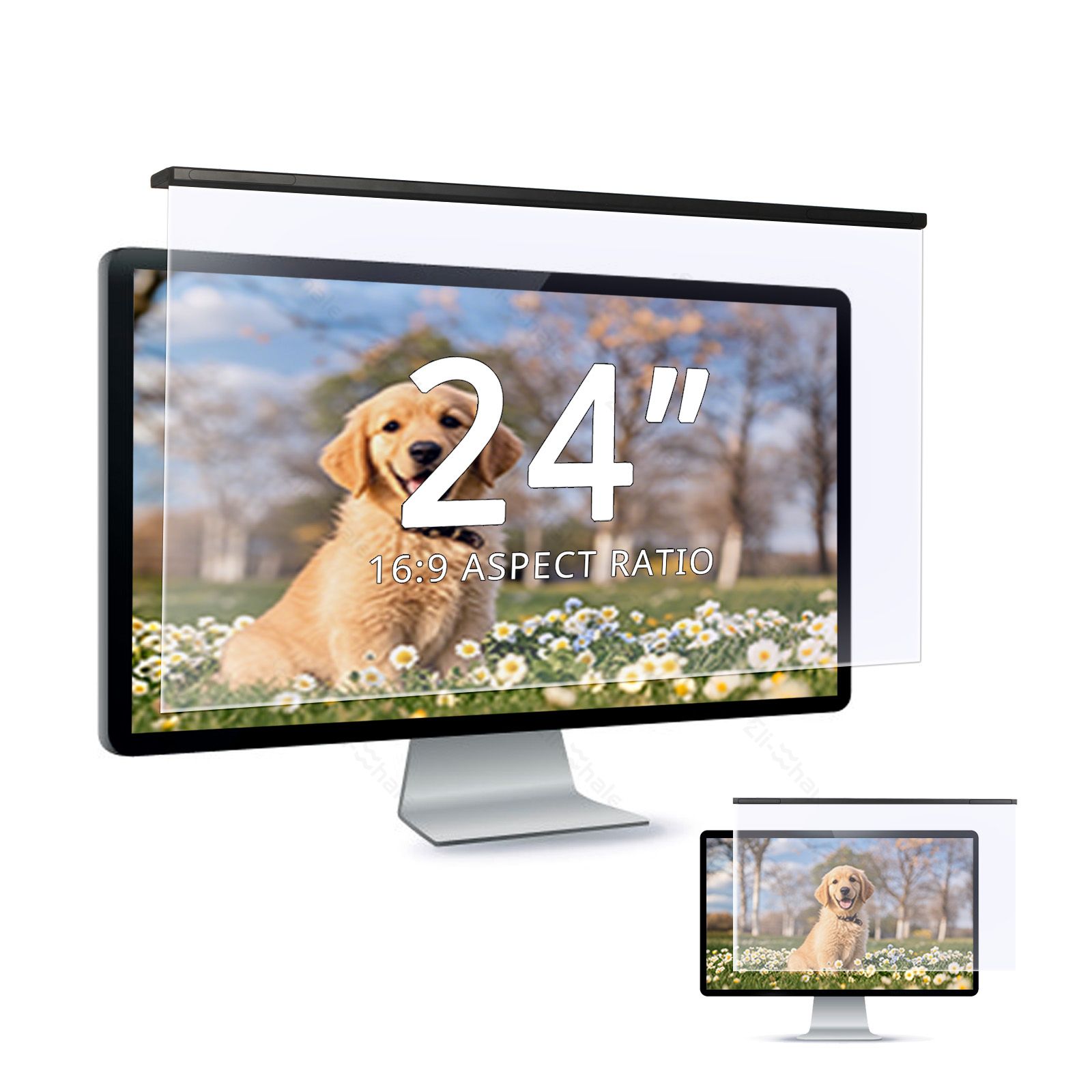 24" Anti-Bluelight Screen Protector|Detachable Hanging Filter|Anti ...
