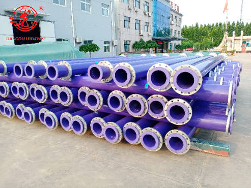 Dragon UHMWPE pipes for a coal ash slurry transport at a power plant