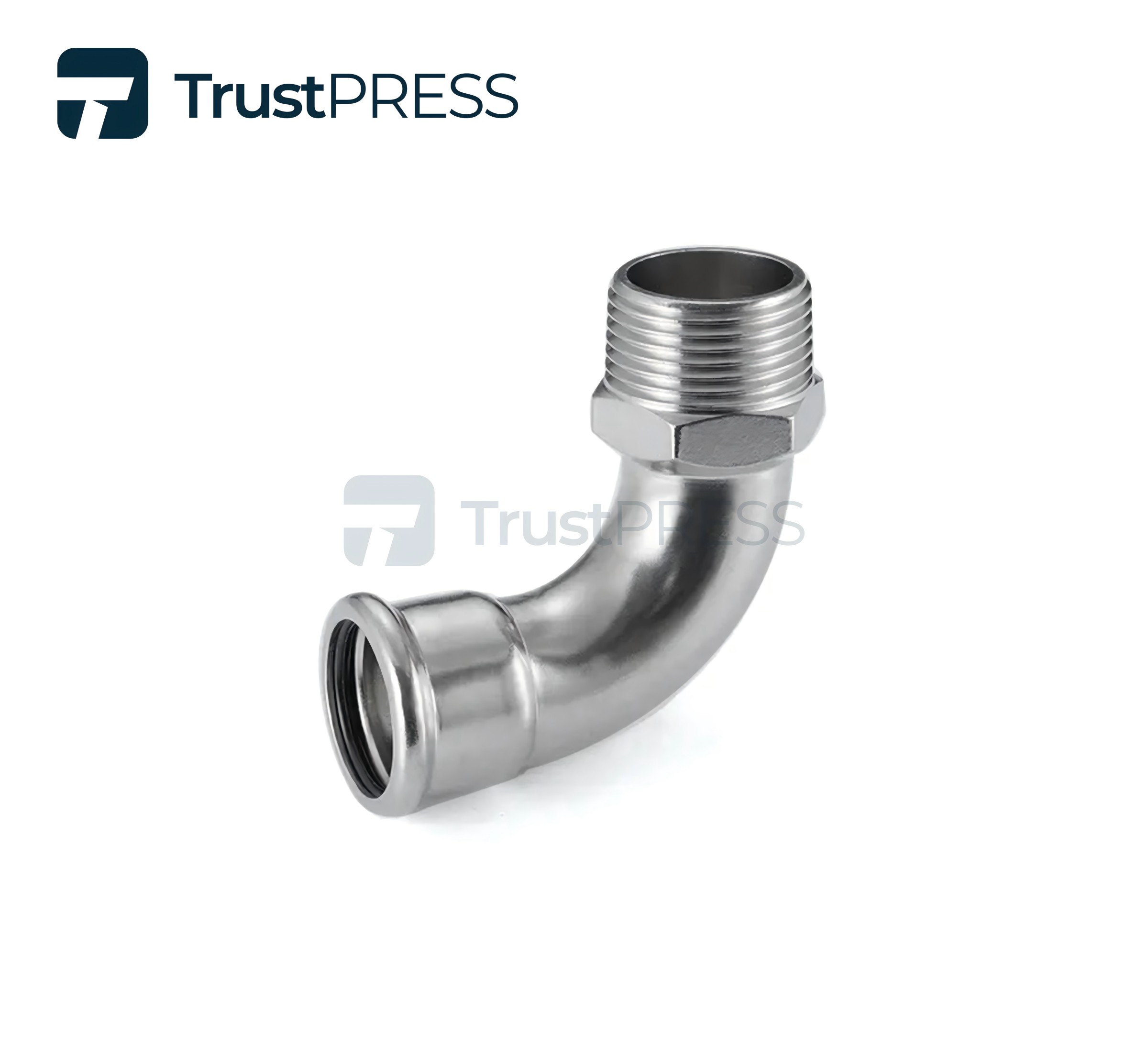 Stainless Steel 90° Male Elbow M Profile TrustPRESS®
