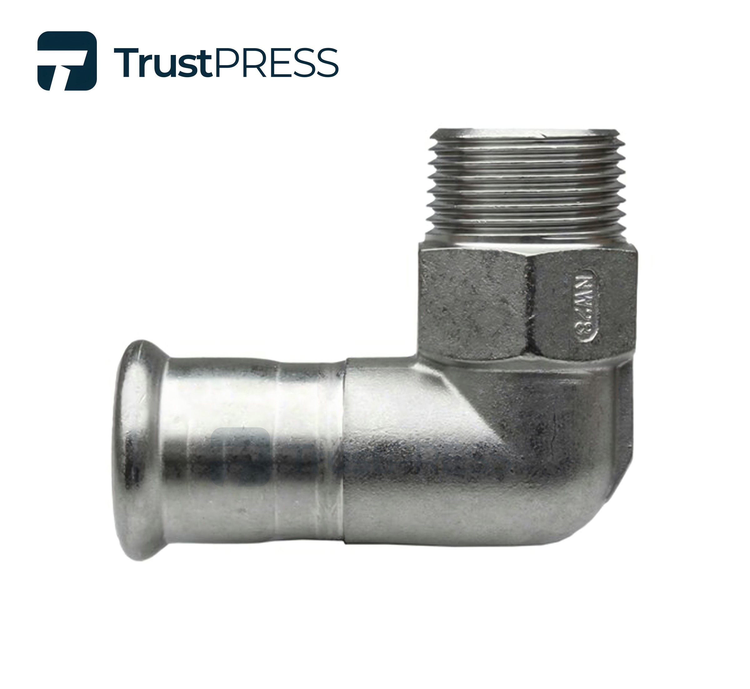 Stainless Steel 90° Male Short Elbow M Profile