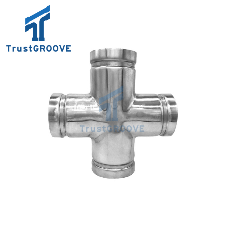 TrustGROOVE® Grooved Equal Cross | Stainless Steel Pipe Fitting